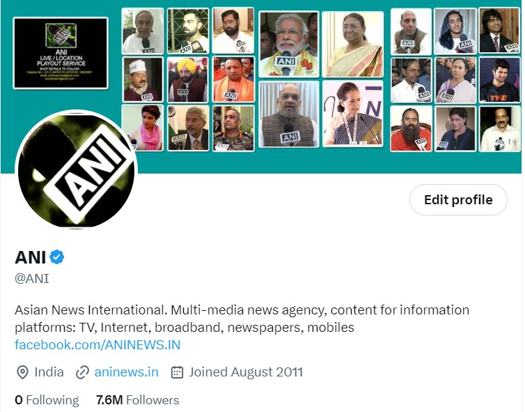 ANI on Twitter: "ANI’s Twitter account appears to be functioning now. Inconvenience regretted ...