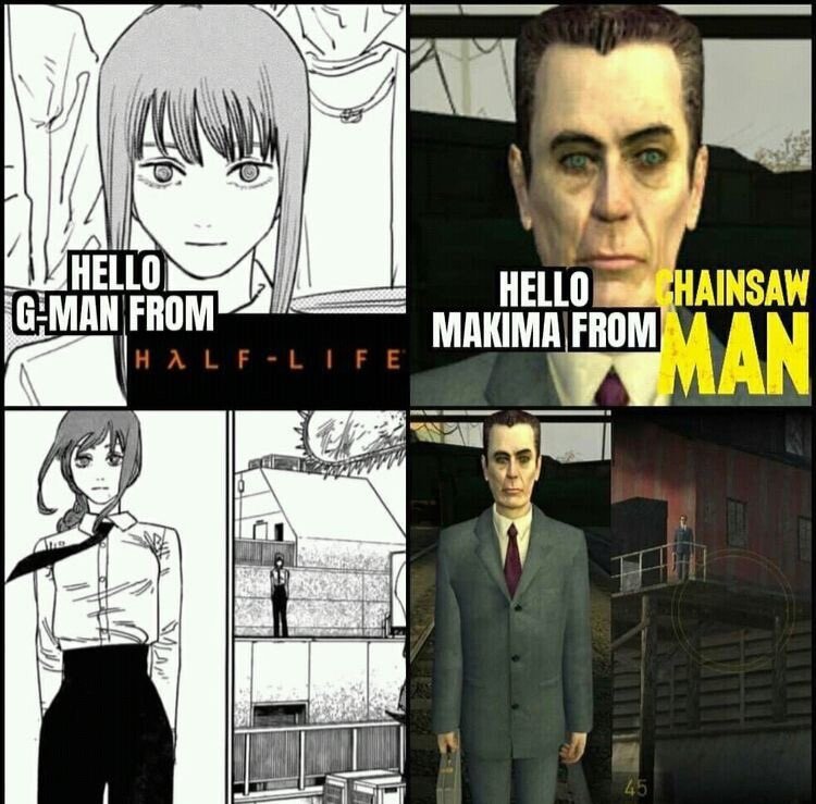 Catgirlsandwarcrimes On Twitter Makima From Chainsaw Man Is Litterally Just The Gman From Half