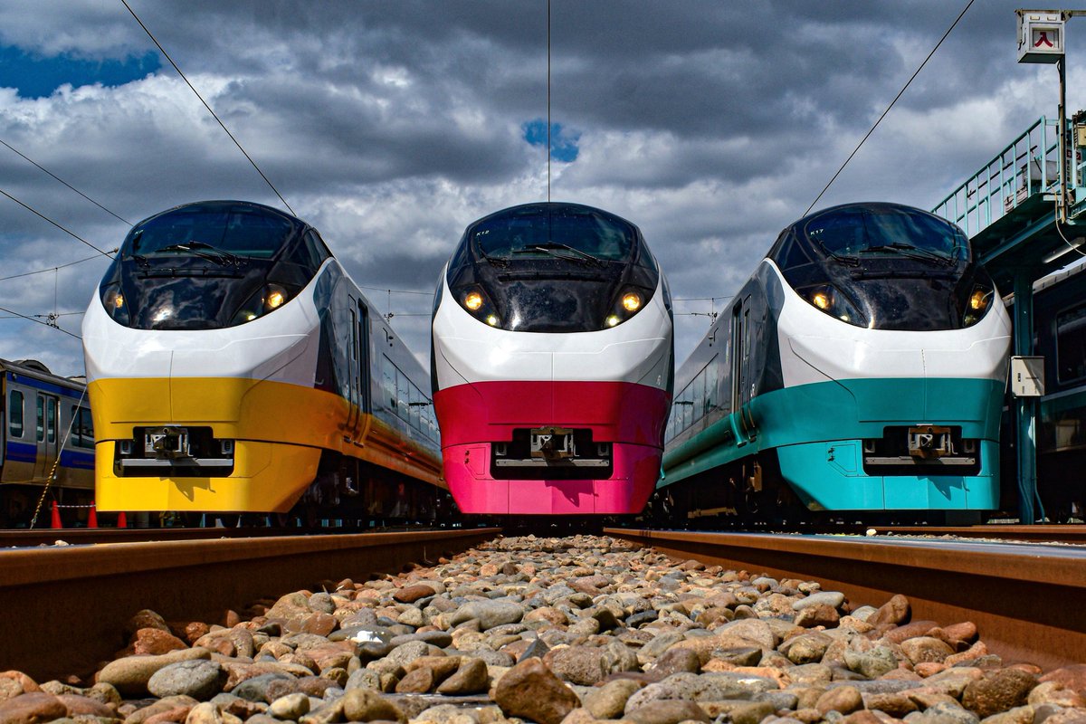 ムサにし on Twitter: "2023/4/29 E657系リバイバルカラー車両撮影会 3並びでもなかなかの迫力が…。天気も思ったより見方してくれました。⛅️⛅️"