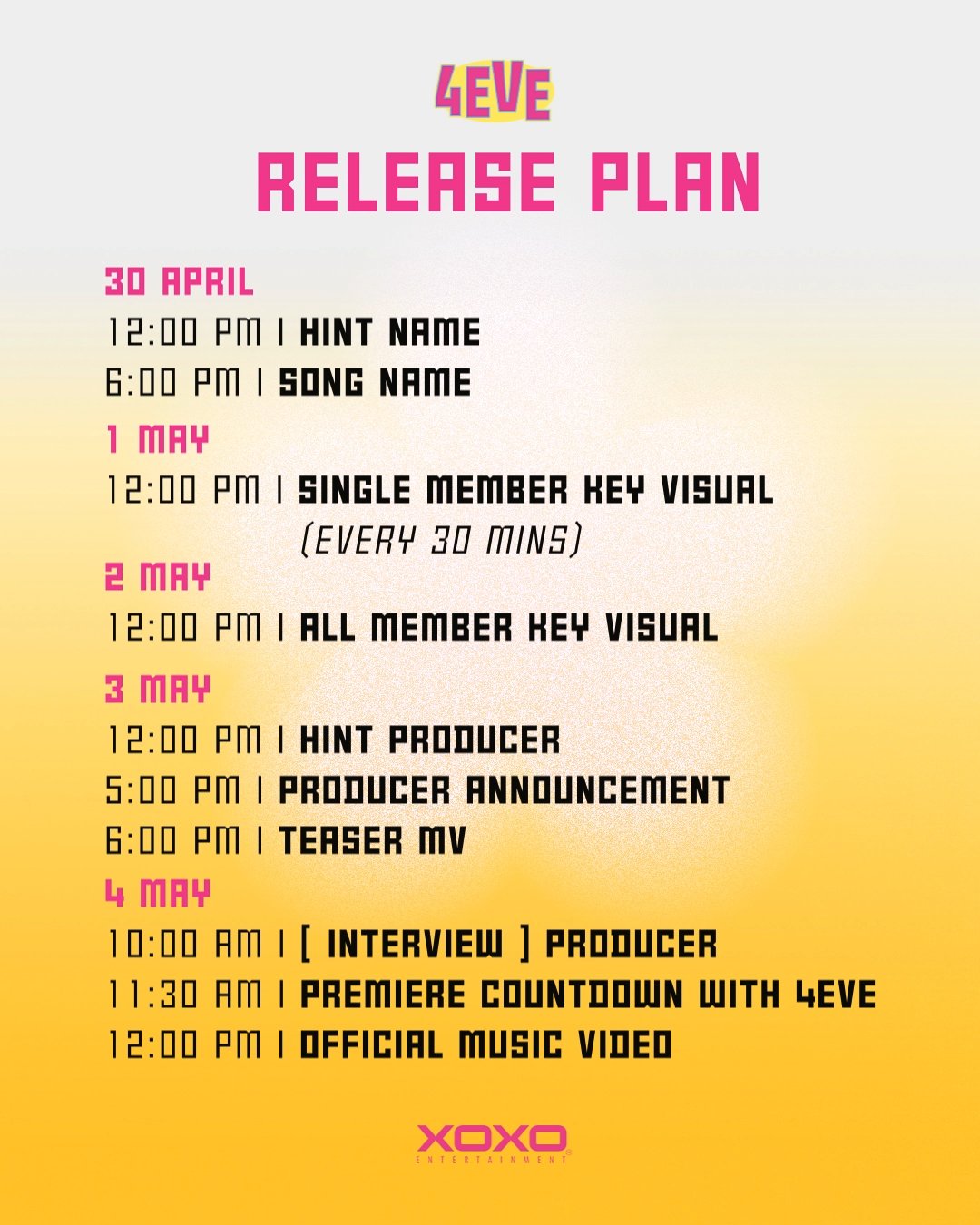 4EVE_Official on Twitter: "Let’s Dance with 4EVE New Single - RELEASE PLAN - - Release on - May ...