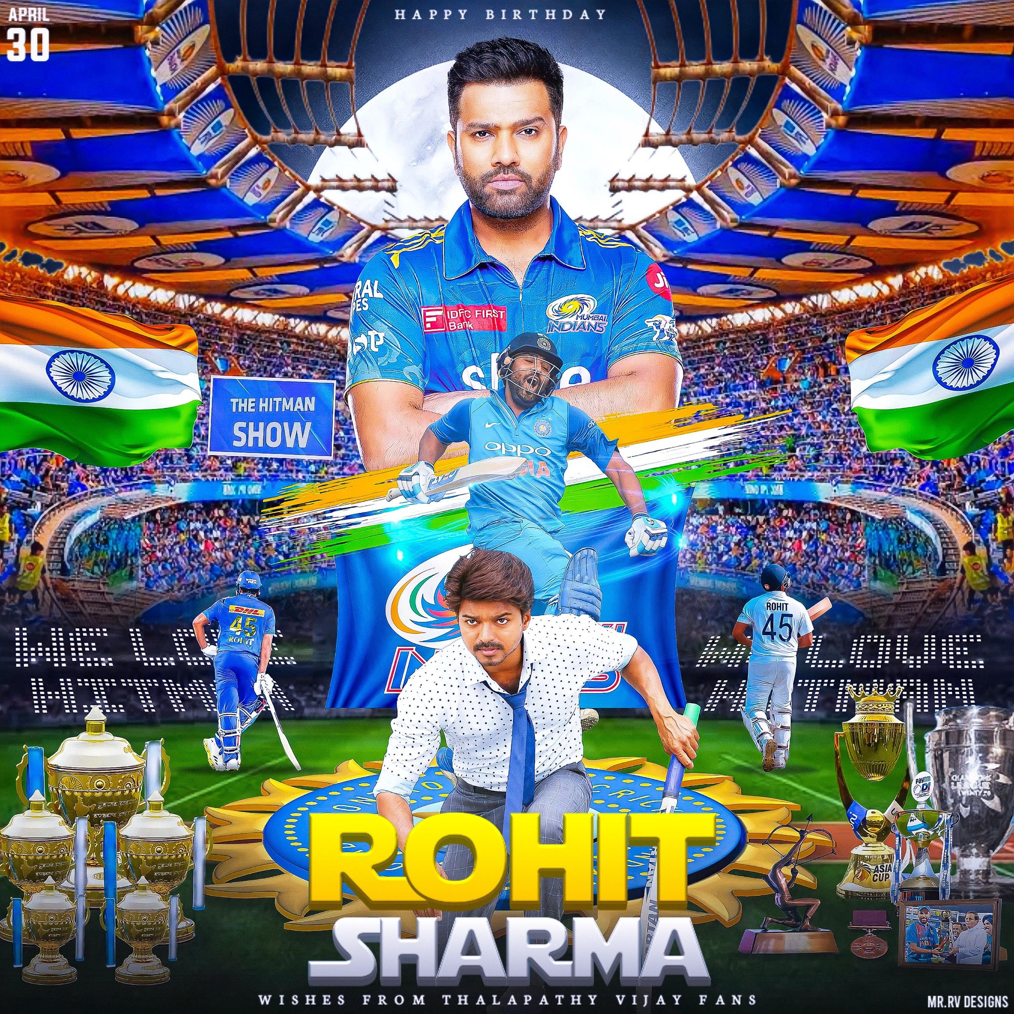 Mumbai Indians FC on Twitter: "Here is The MUTUAL CDP For HITMAN Rohit Sharma's Birthday From ...