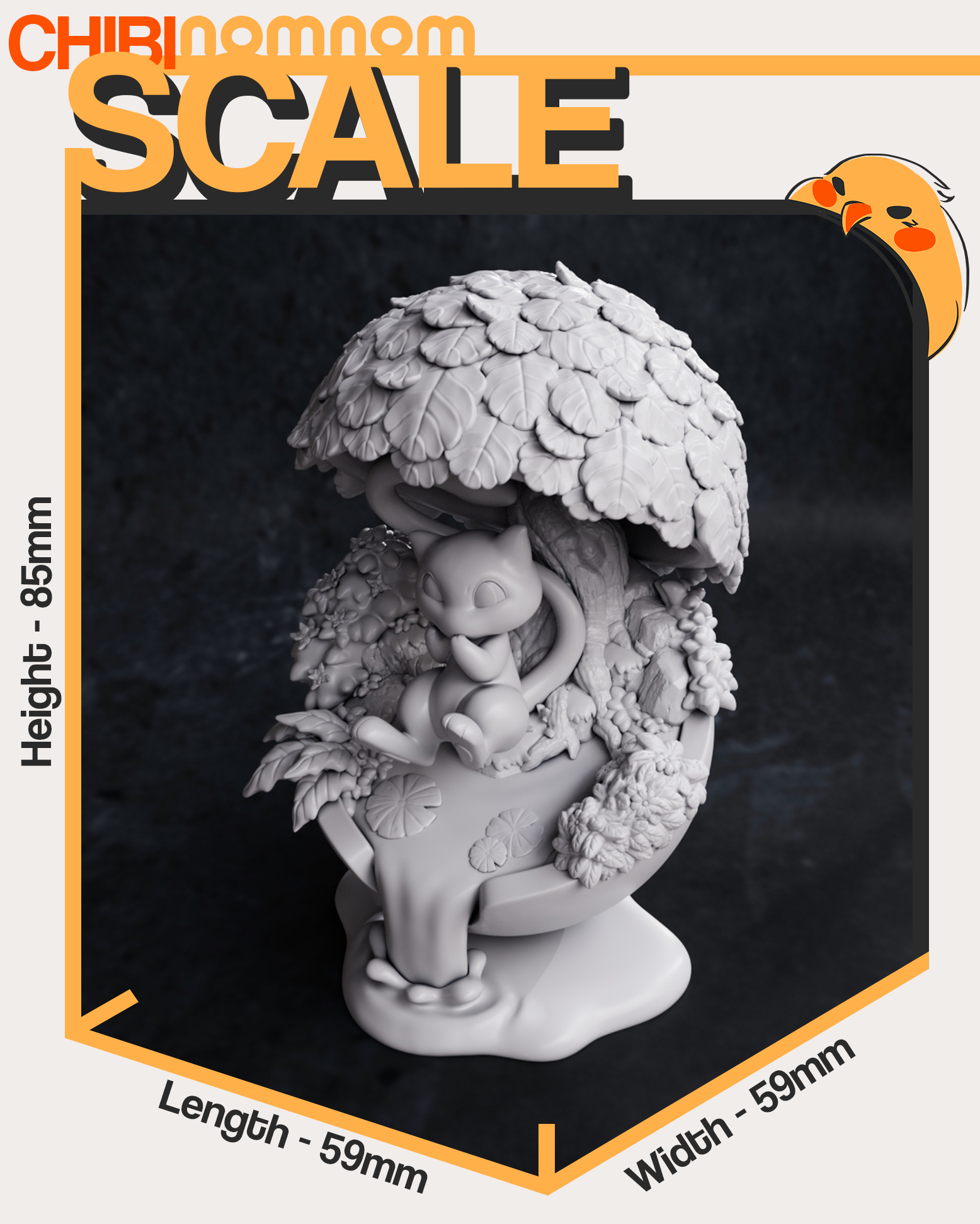 Nomnom Figures on Twitter: "⭐Chibi Mew - Pokemon⭐ STL for 3D printing (with presupport) Support ...