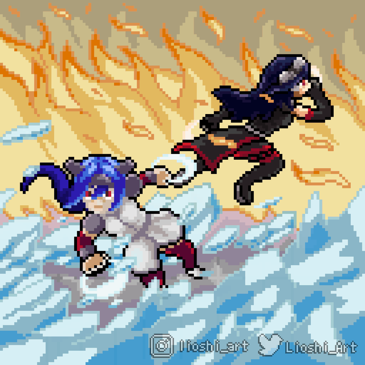 RadicalFishGames on Twitter: "RT @Lioshi_Art: Lea and Shizuka from #crosscode !! 🌀 🌀 #lea #hi # ...