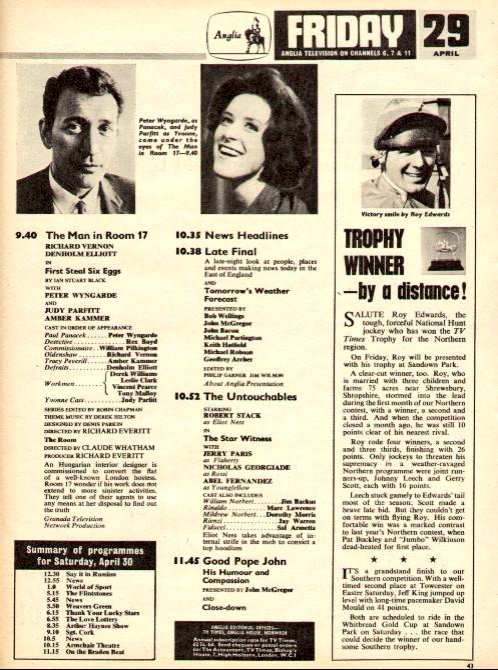 Graeme Wood on Twitter: "TV📺29/4/66 ITV 5.0:Five O'Clock Club 5.25:Huckleberry Hound 5.55:News 6 ...