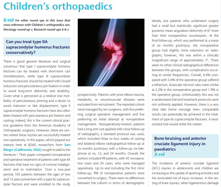 Bone & Joint on Twitter: "RT @BoneJoint360: Can you treat type IIA supracondylar humerus ...