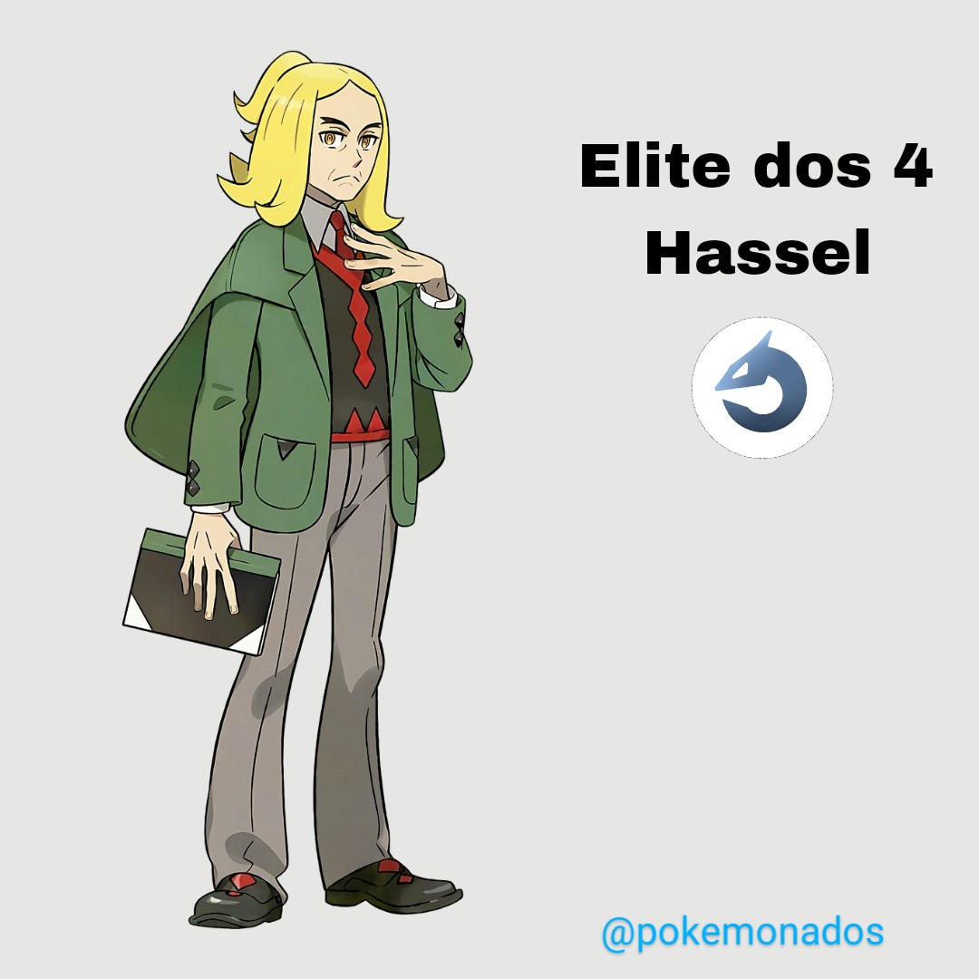 Pokémonados 🌈 on Twitter: "Nome: Hassel Especialista no tipo: Dragão Região: Paldea Equipe ...