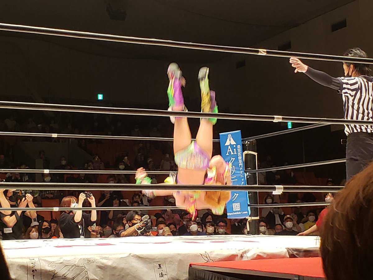 ひでじいさん On Twitter ディアナ 後楽園、井上京子vsウナギサヤカ。前半は京子が二日酔いなのかどうなっちゃうかと思ったが、後半はほぼ不良娘を躾るオカン状態。雪崩式ブレーン
