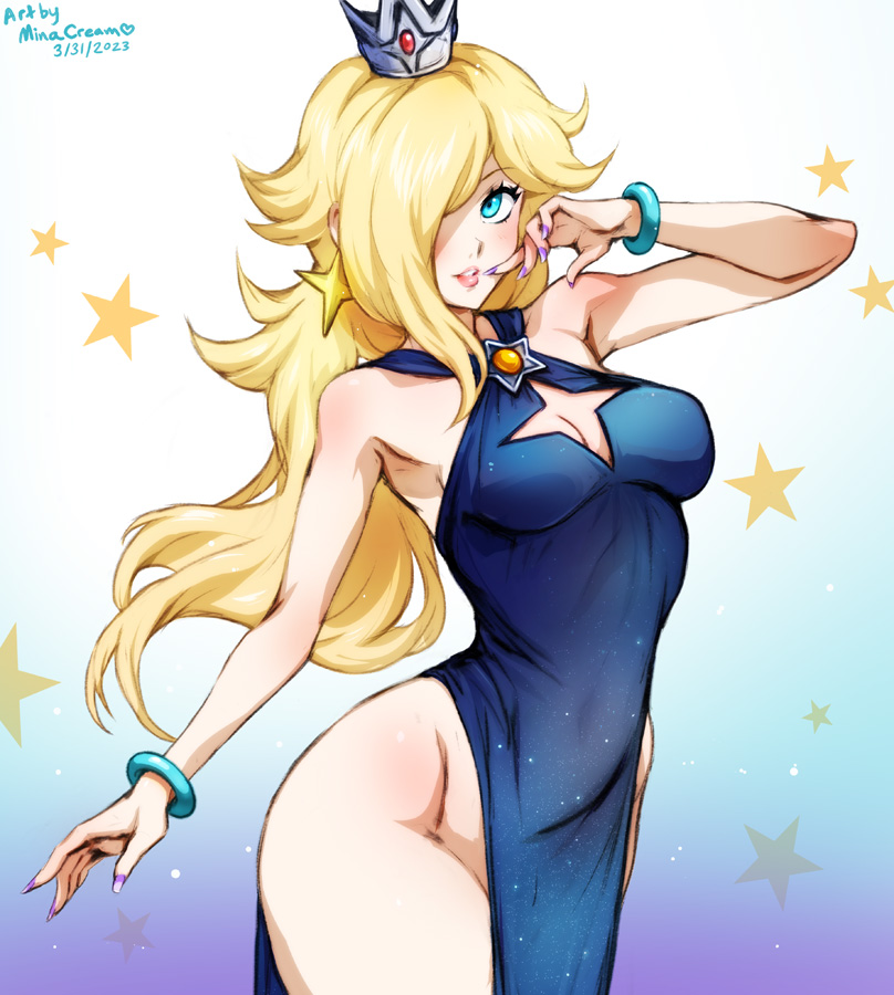 Mina Cream on Twitter: "#937 Starry Night Rosalina, inspired by @SarukaiWolf's gorgeous dress ...
