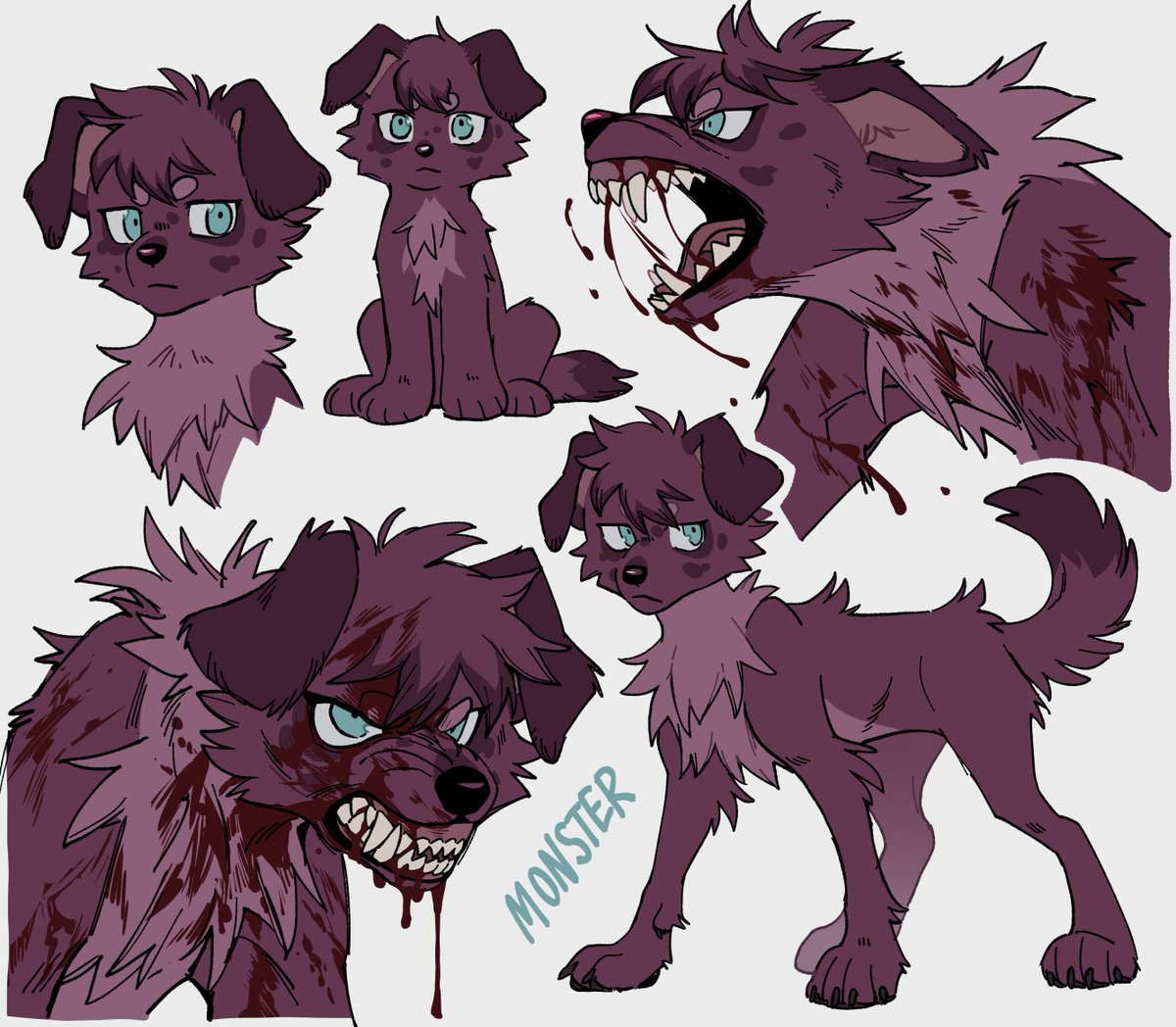 「monster i always draw only pointy ear d」|Kaburionのイラスト