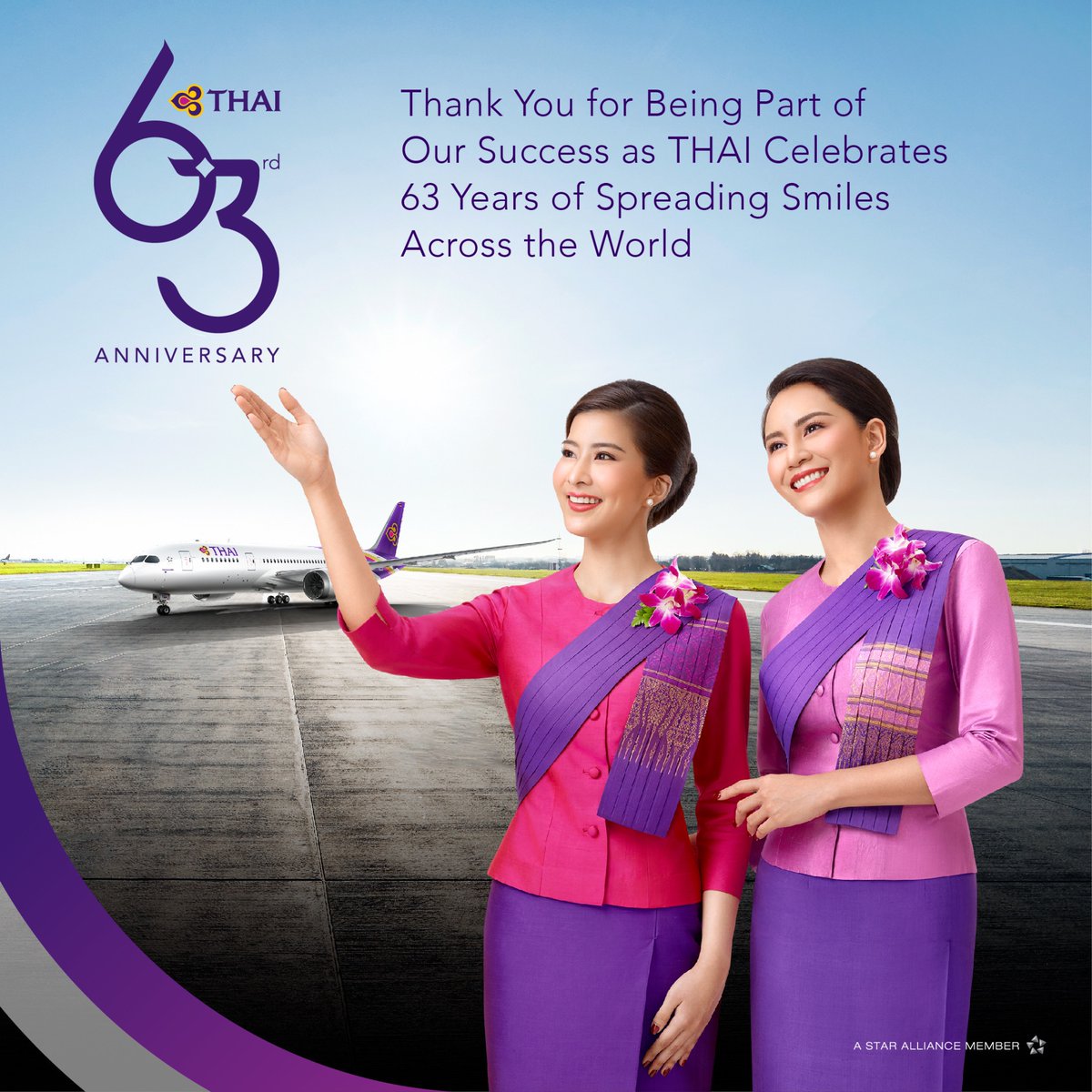 TV Asahiテレビ朝日 泰流🇹🇭🇯🇵タイコンテンツ【テレ朝 公式】 on Twitter: "RT @ThaiAirways: Celebrating the 63rd ...