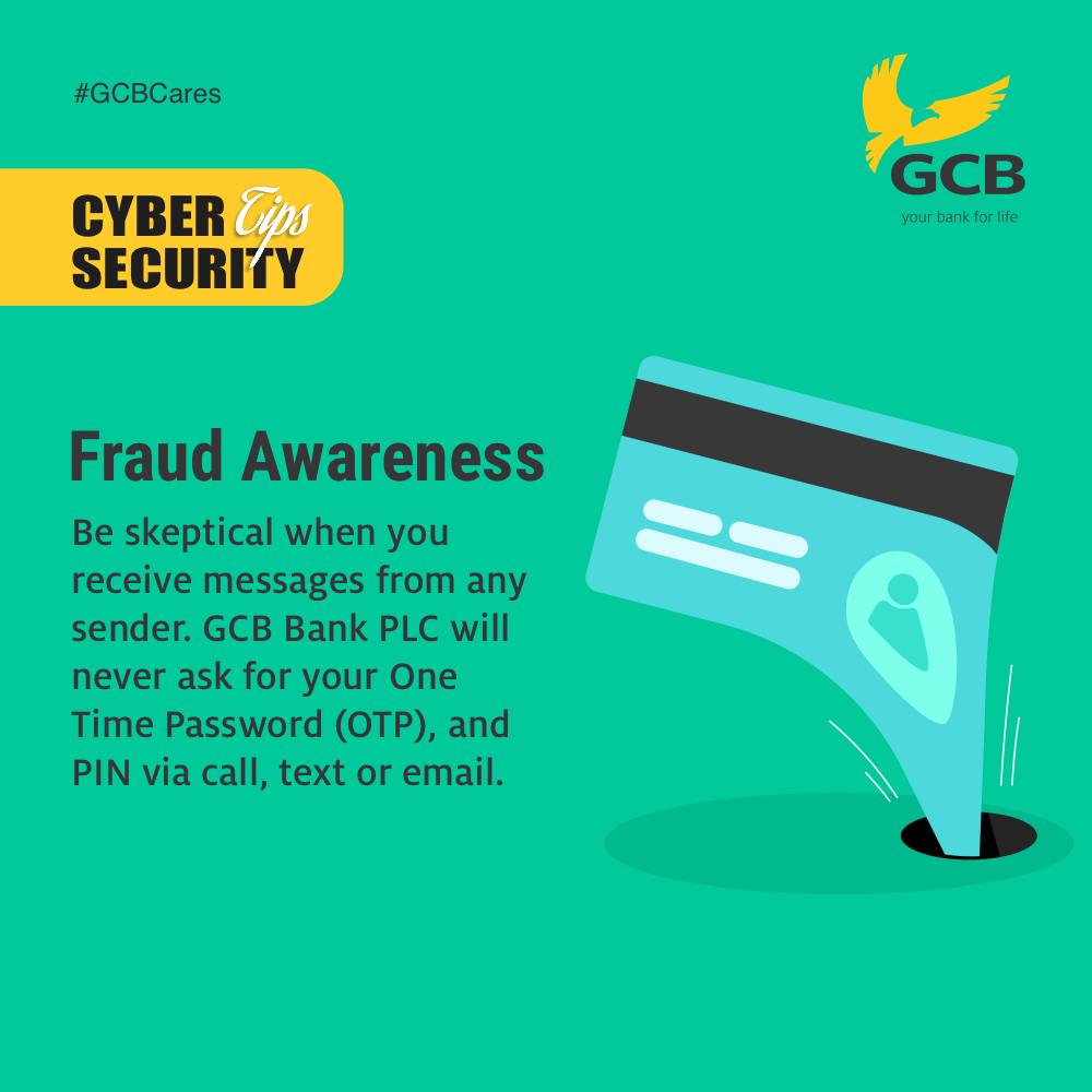 GCB Bank PLC on Twitter: "Safety first, protect your pin. #GCBFraudAwareness #StaySafe # ...