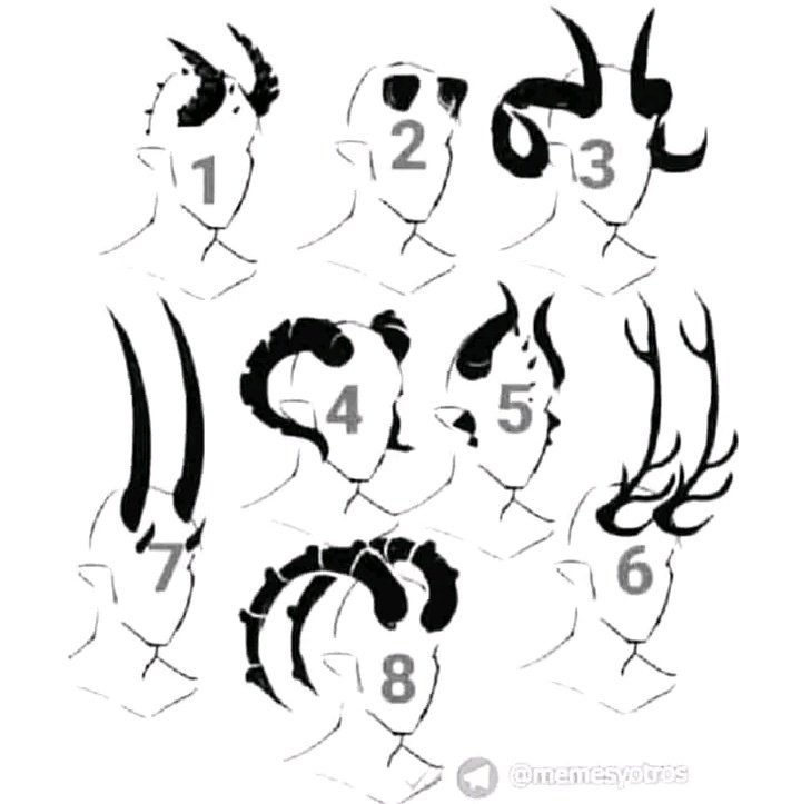 Demon Horns Drawing