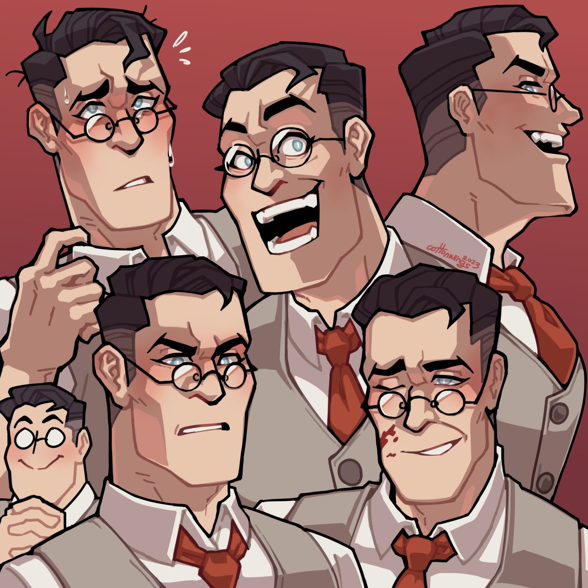 「Medic TF2 my beloved 」|𝙘𝙤𝙩𝙩𝙤𝙣 💿 Chief of CottonCorpのイラスト