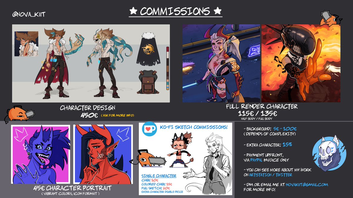 Nova | Commissions Open on Twitter: "⭐️ C0MMISSI0NS INFO ⭐️ Send me a DM if you are interested ...