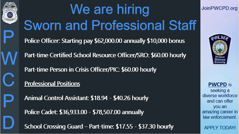 Prince William County Police Department On Twitter Join Pwcpd If