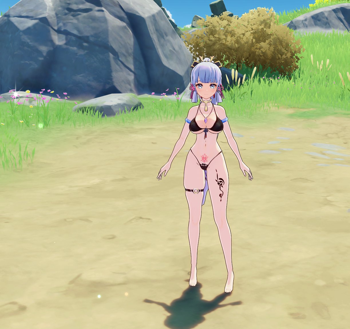 LewdLad 🔞 on Twitter: "More Ayaka Summer Bikini for Patreons today! Taking off the sleeves and ...