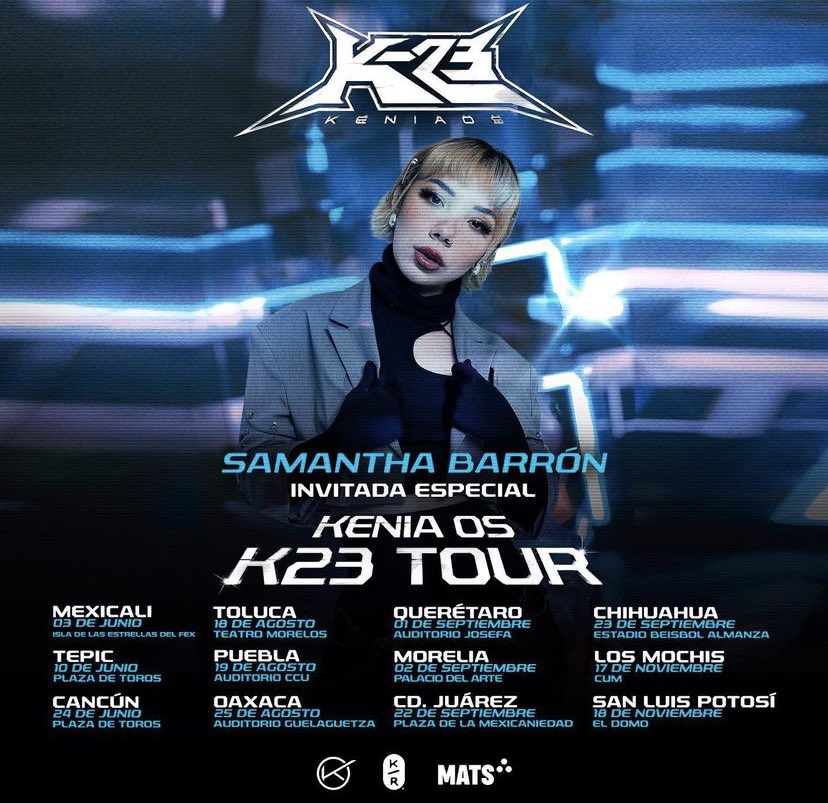 Kenia Os Charts on Twitter: "Samantha Barrón es invitada especial en el K23 TOUR de Kenia OS en ...