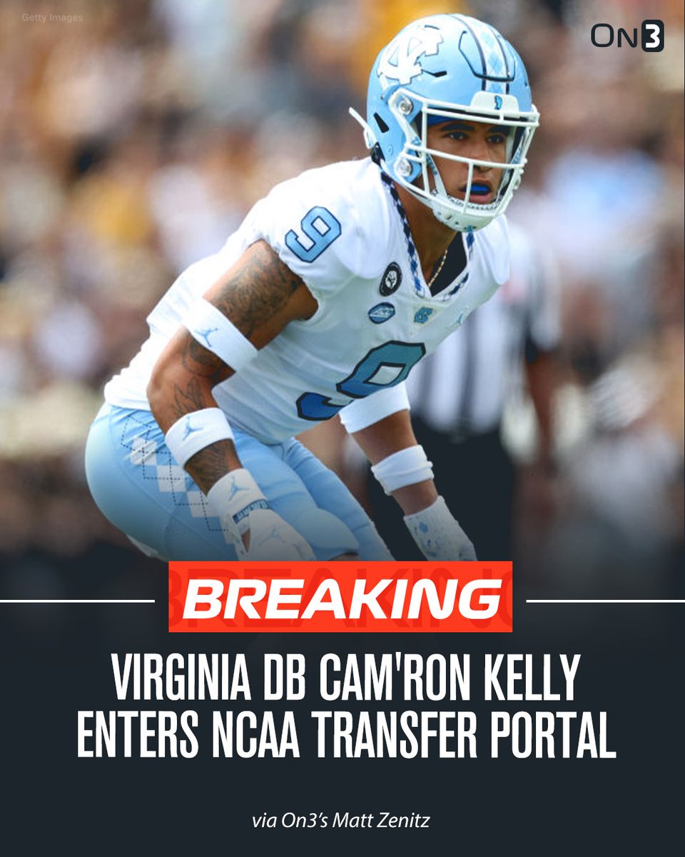 On3 on Twitter: "Virginia DB Cam'Ron Kelly has re-entered the NCAA Transfer Portal, per @mzenitz ...