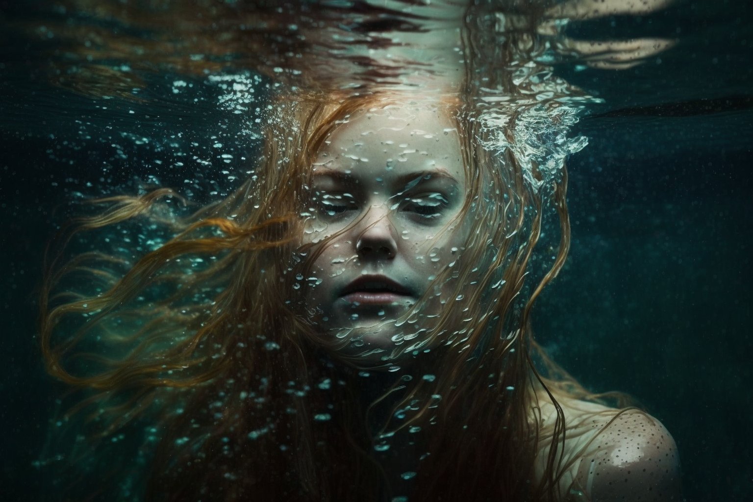 Woman Underwater Photography