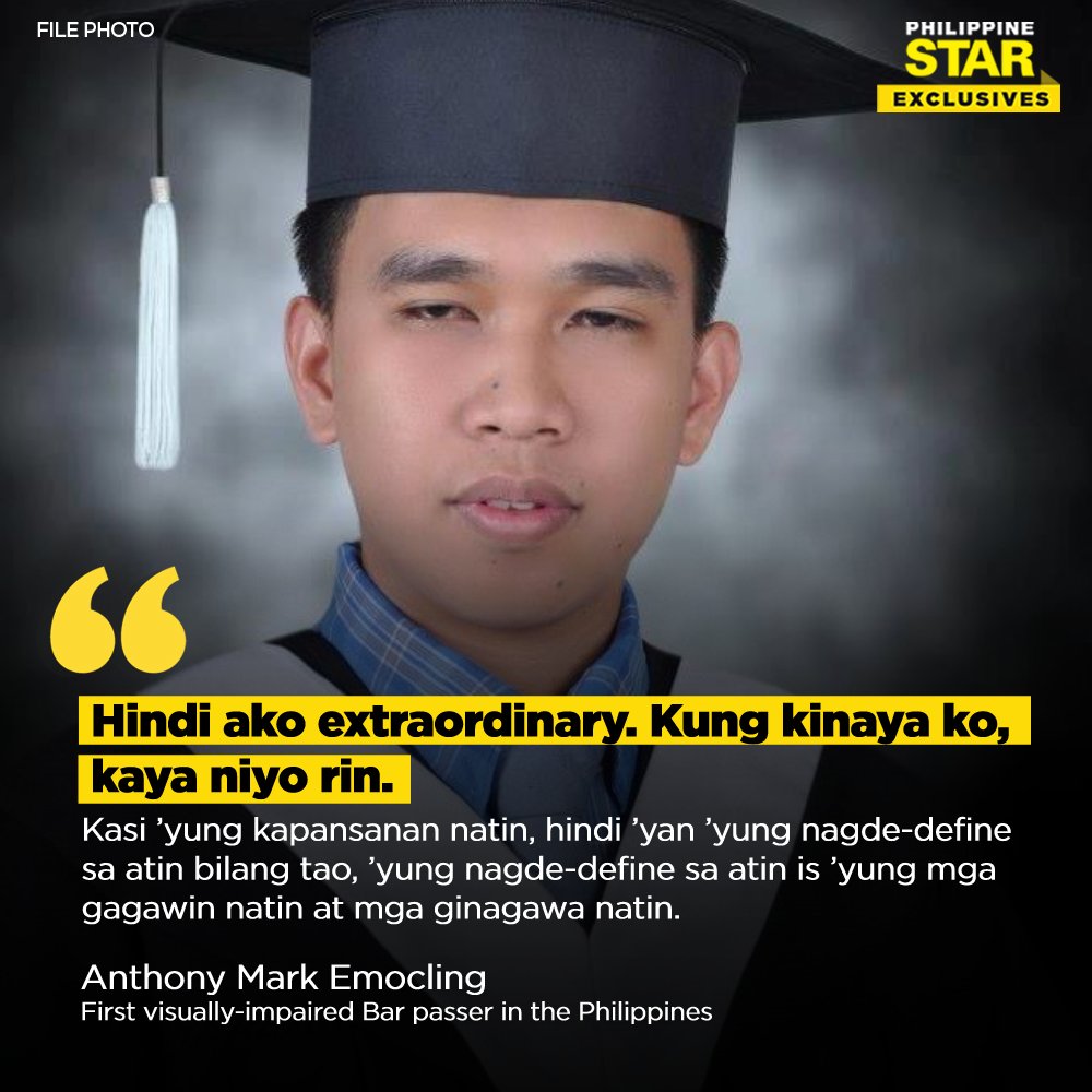 The Philippine Star on Twitter: "‘KUNG KINAYA KO, KAYA NIYO RIN’ Anthony Mark Emocling, the ...