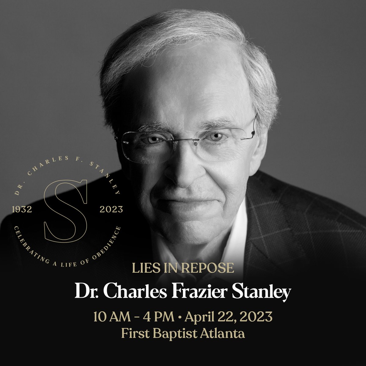 In Touch Ministries on Twitter: "Dr. Charles Frazier Stanley will lie in repose from 10 a.m. to ...