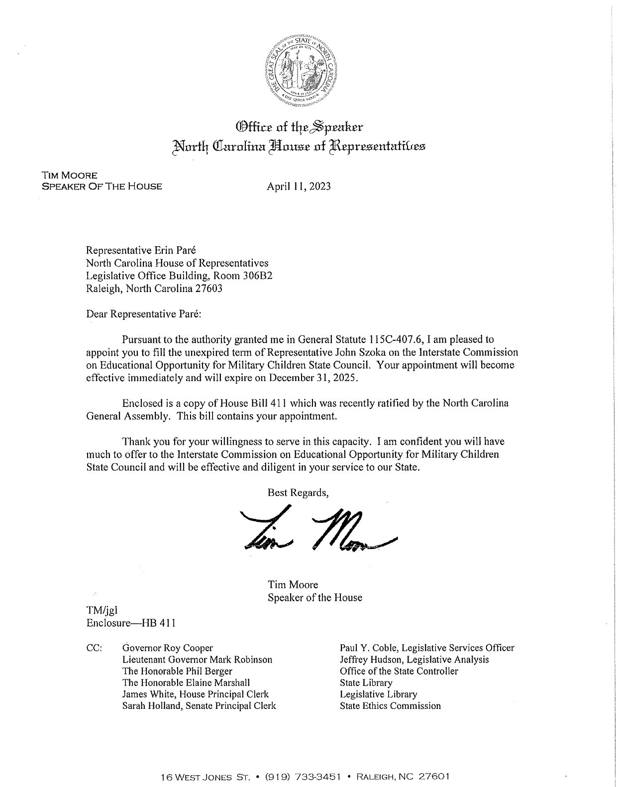 Sample Letter With Enclosure And Cc