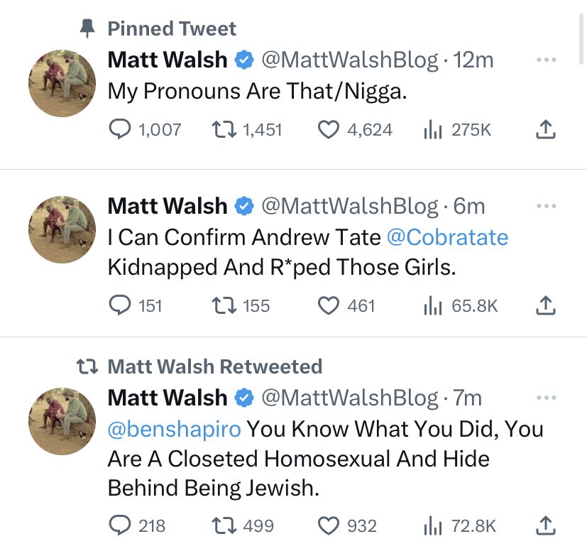 Matt Binder On Twitter Matt Walsh Has More Than Just A Hacked Twitter