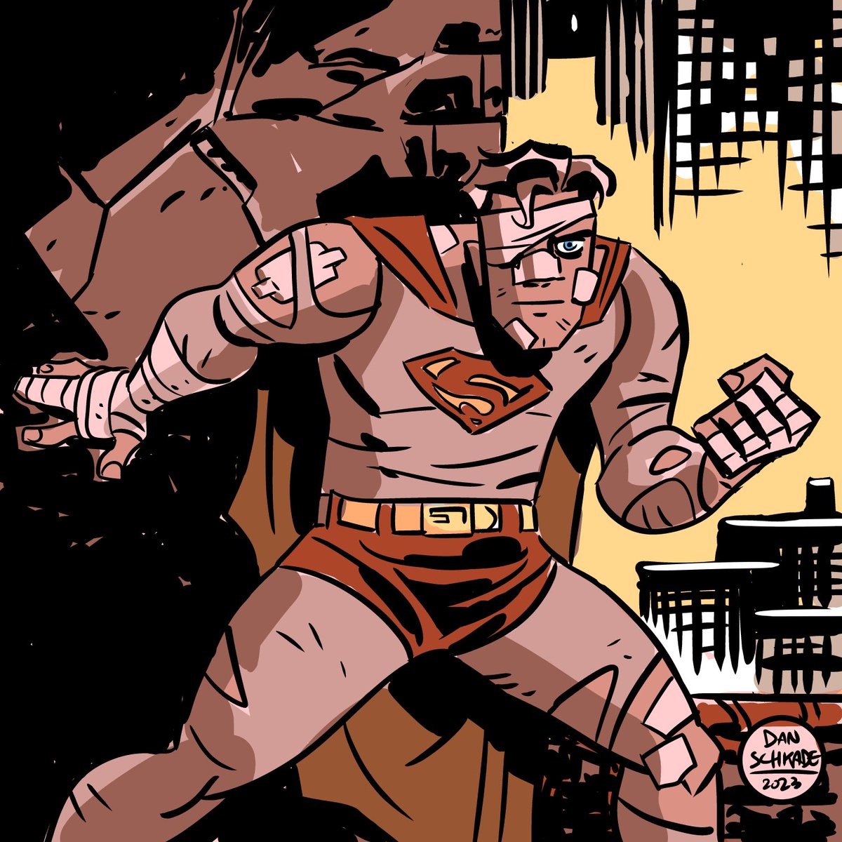 「Turns out I draw Superman a lot more tha」|Dan Schkadeのイラスト