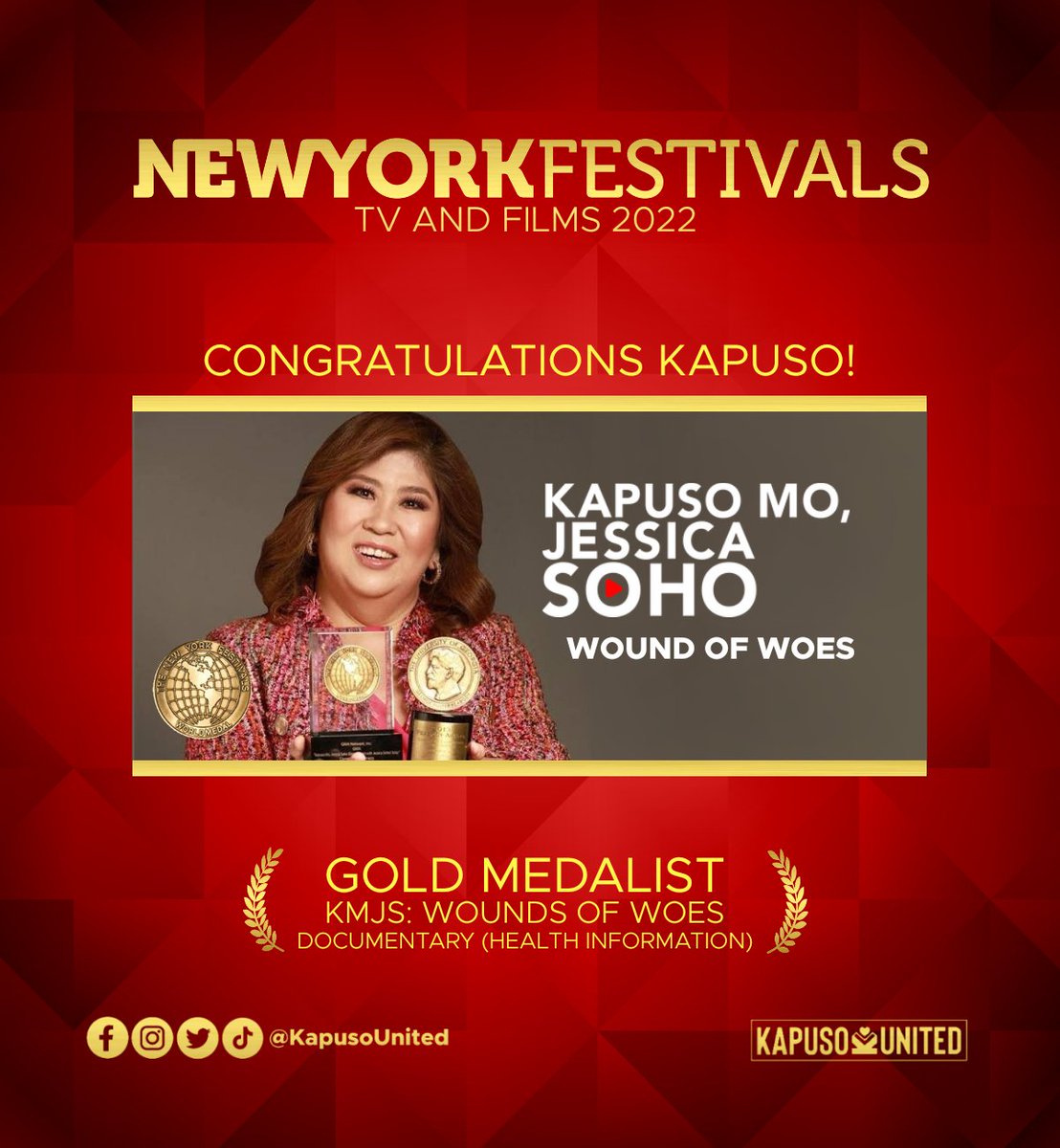 Kapuso United on Twitter: "Congratulations Kapuso on winning the New York Festival 2023! Atom ...