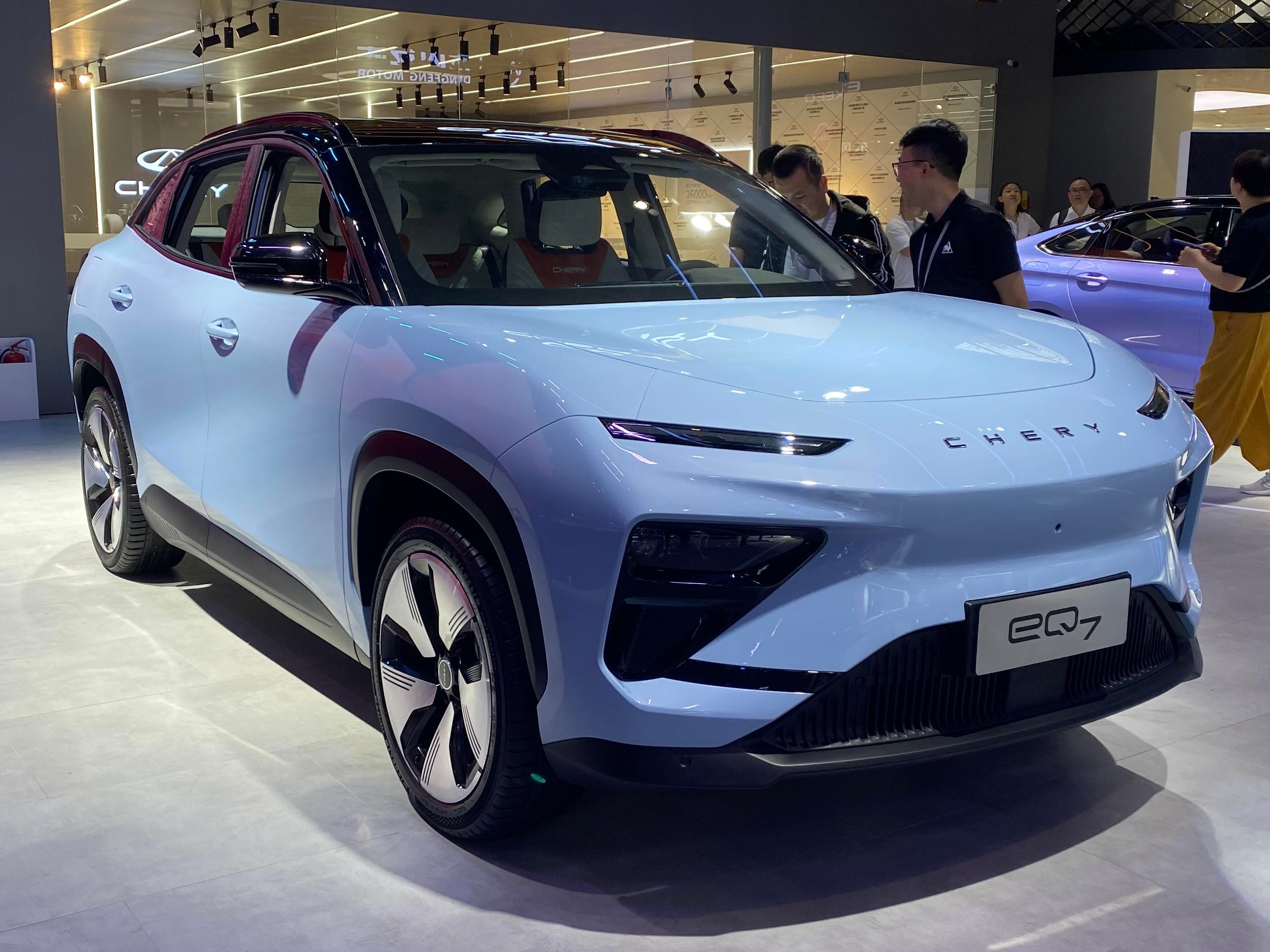 Tycho de Feijter on Twitter: "Chery eQ7 unveiled at the #ShanghaiAutoShow. The eQ7 is a five ...