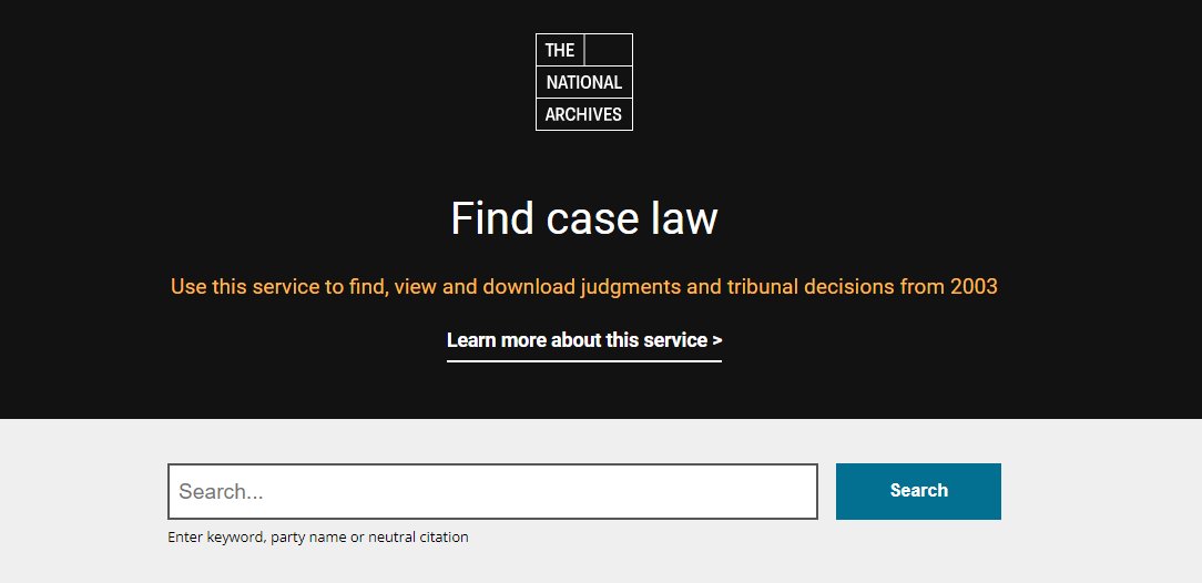 The National Archives on Twitter: "Today marks 1 year since we launched Find Case Law. Today's ...