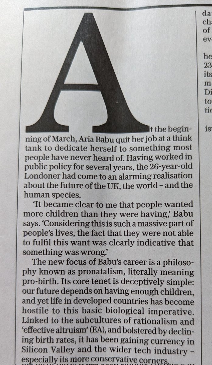 Aria Babu on Twitter: "I'm in last week's Telegraph magazine. Despite the sensationalist title ...