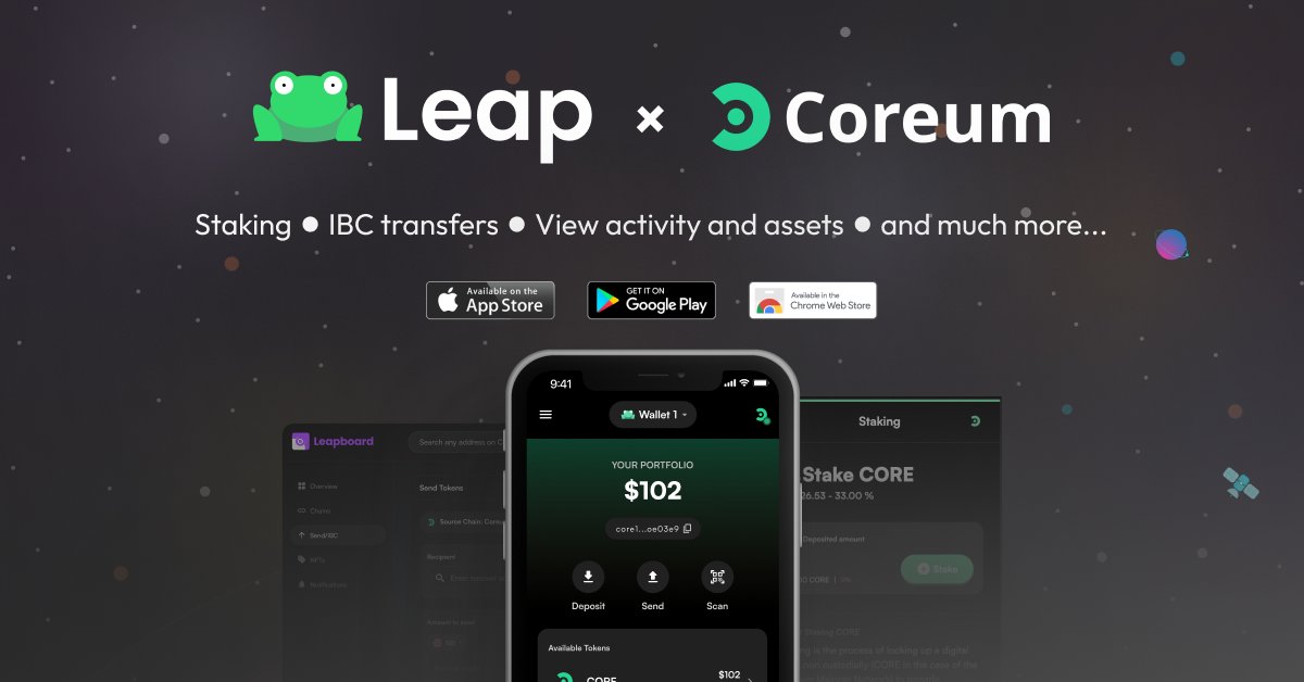 Leap Cosmos ⚛️ on Twitter: "experience @CoreumOfficial with @leap_cosmos, the super-powered ...