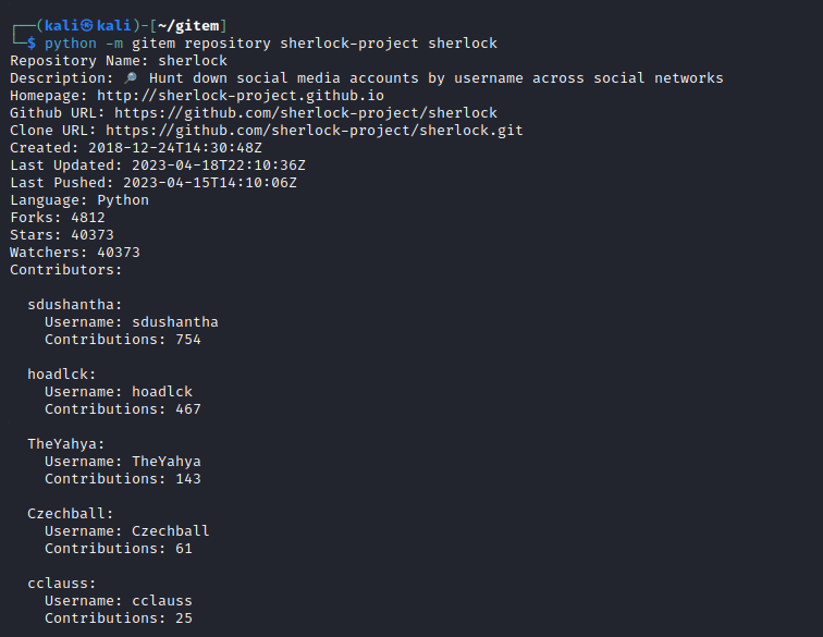 Daily OSINT on Twitter: "If you want to gather information about #GitHub repositories, gitem is ...