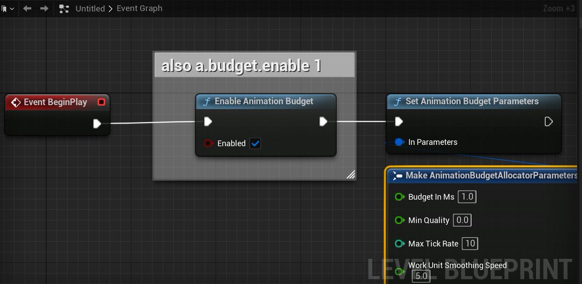 Inu Games on Twitter: "Animation Budget #ue5.1 tiny howto. Enable plugin, a.budget.enable 1 AND ...