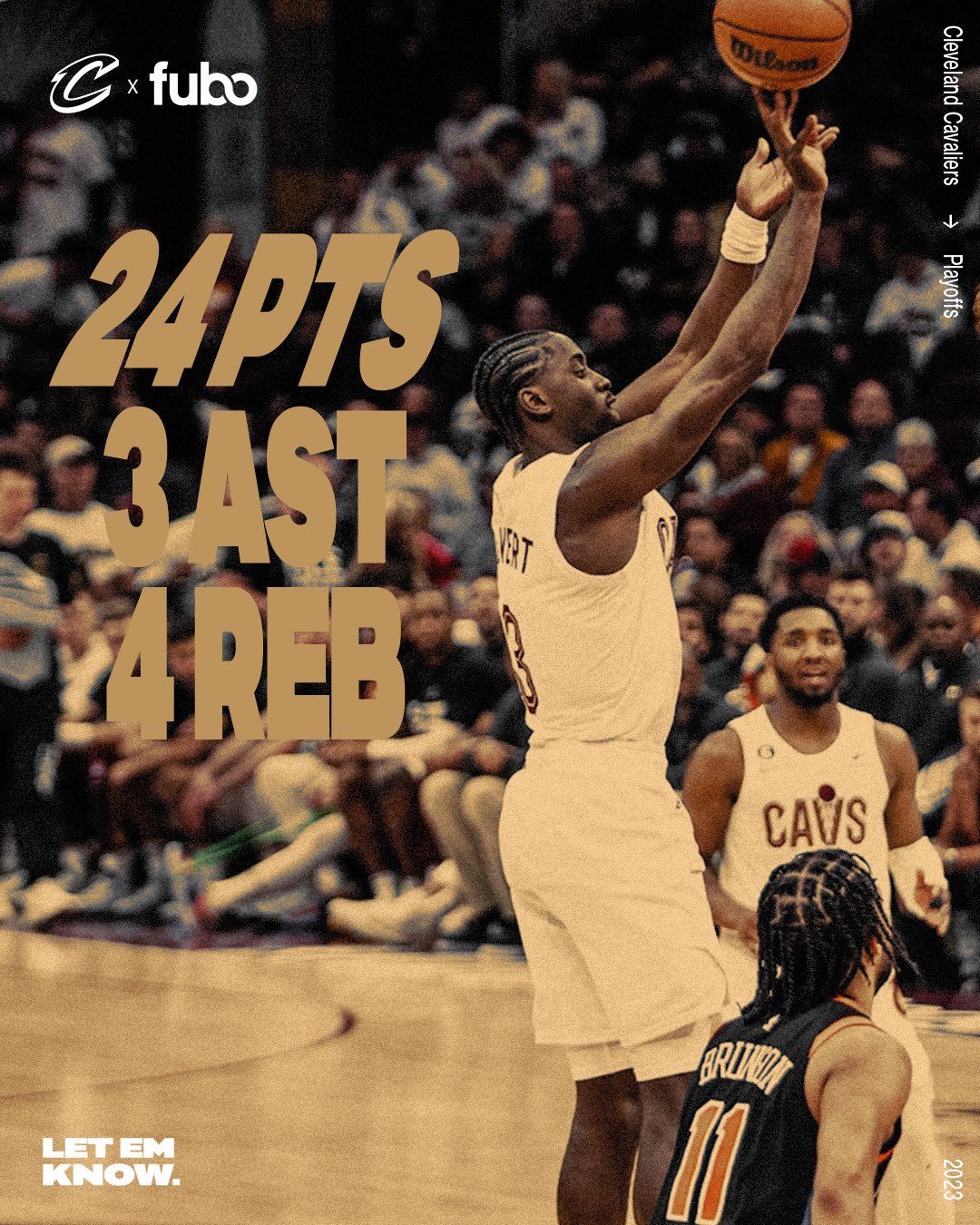 Cleveland Cavaliers on Twitter: "LeVert put up some numbers in Game Two! @fuboTV | #Ad | # ...