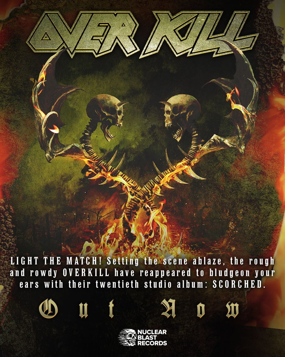 MetalTitans on Twitter: "RT @OverkillBand: Which tracks on 𝗦𝗖𝗢𝗥𝗖𝗛𝗘𝗗 are you headbangers blasting ...