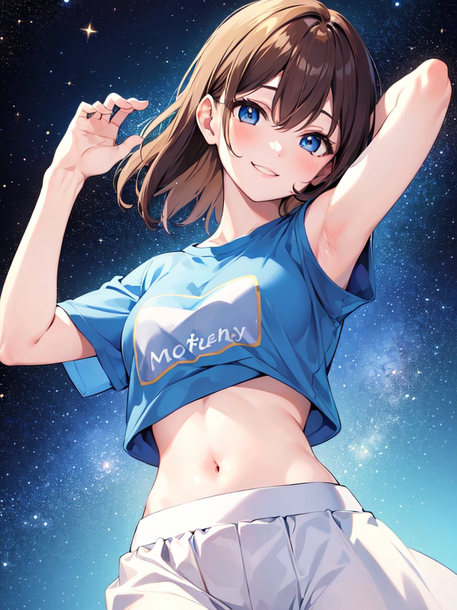 しりうすaiイラスト練習中 On Twitter 背景は夜?星空?ですが皆様おはようございますー!😆☀️ 最近お気に入りの背景です🤩 Aiイラスト