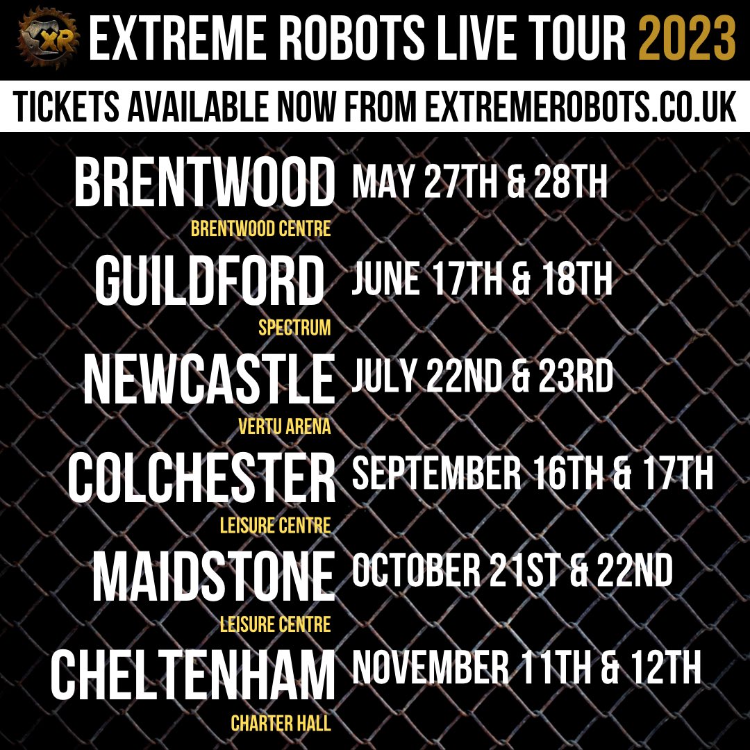 Extreme Robots *2023 tickets now onsale!* on Twitter: "Tickets available now at http ...