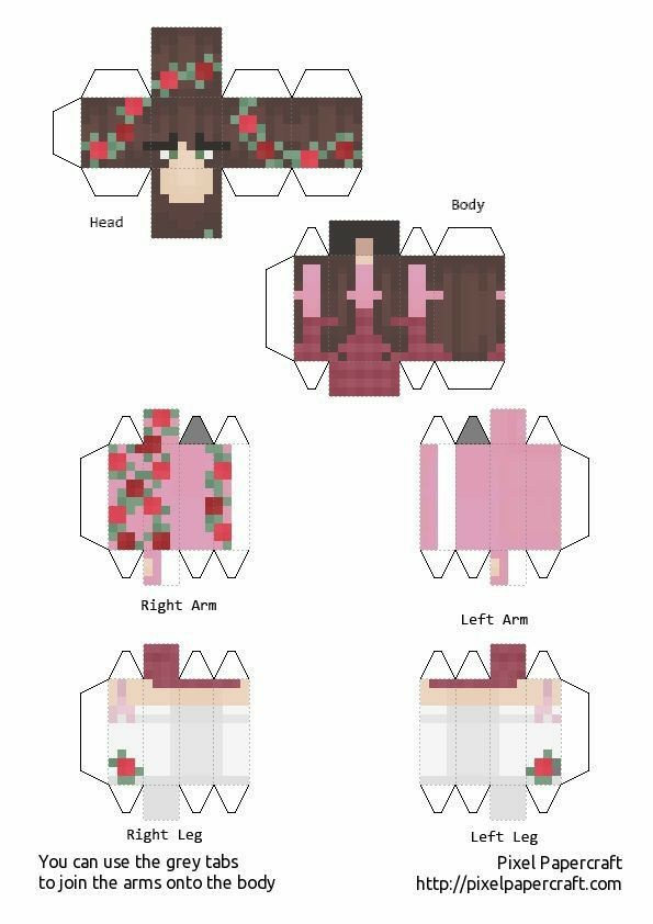 Minecraft Papercraft Girl