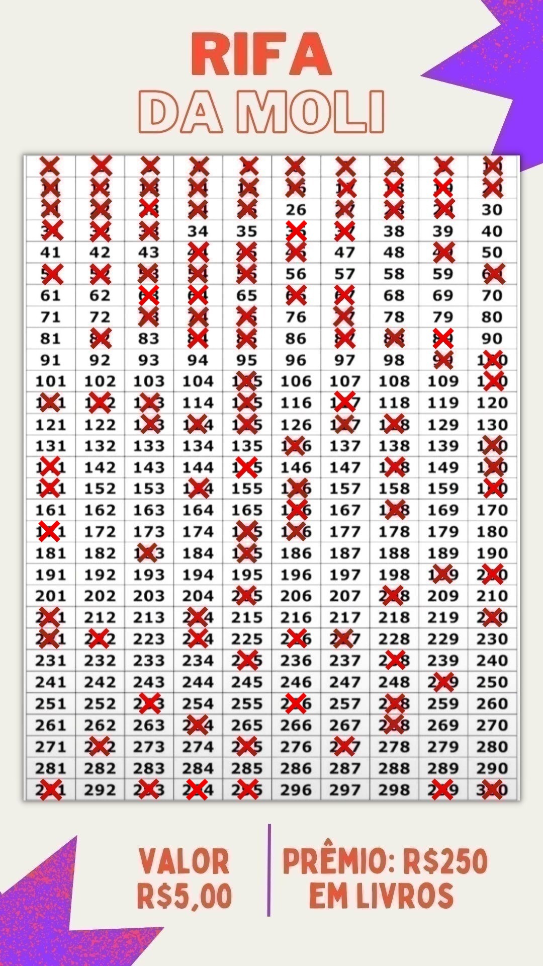+27 Tabela De 1 A 300 Para Rifa 2023😁 Qual é o melhor horário para ...