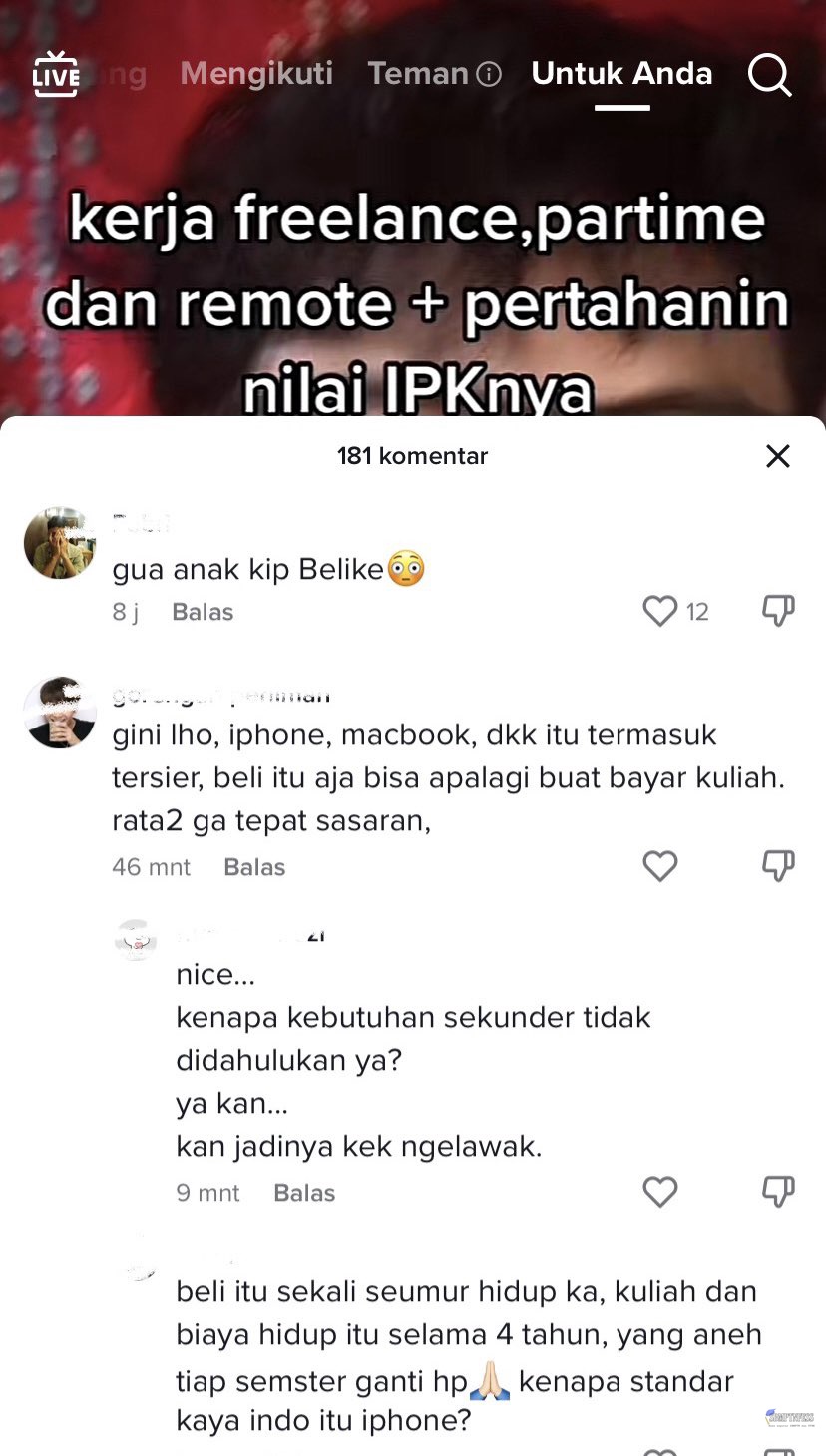 BURUANN CEK PINNED!!— SBMPTNFESS on Twitter: "👩‍🎓 konteks : penerima kip pake iphone ternyata ...