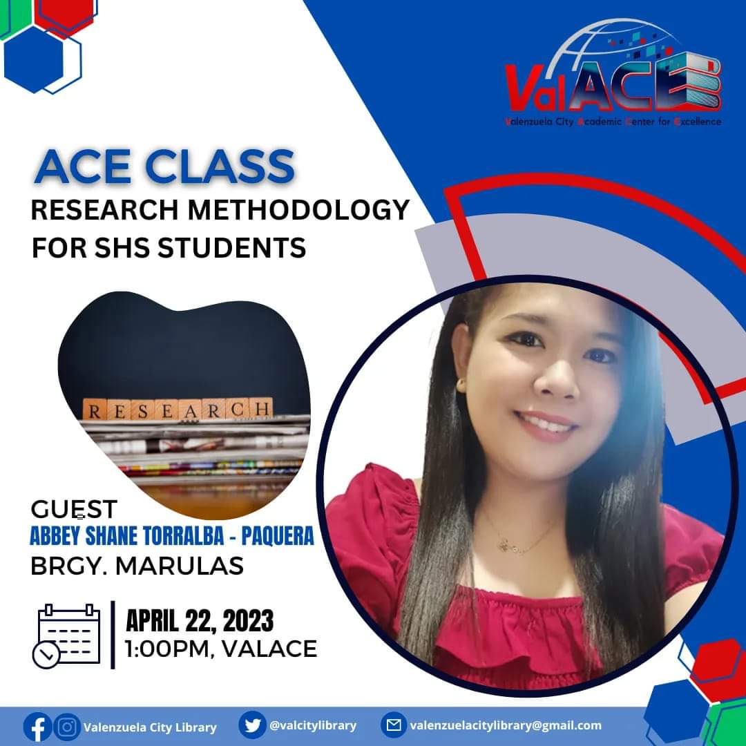 Valenzuela City Library on Twitter: "See you at the 𝗔𝗖𝗘 𝗖𝗟𝗔𝗦𝗦 this April 22, Saturday! In this ...