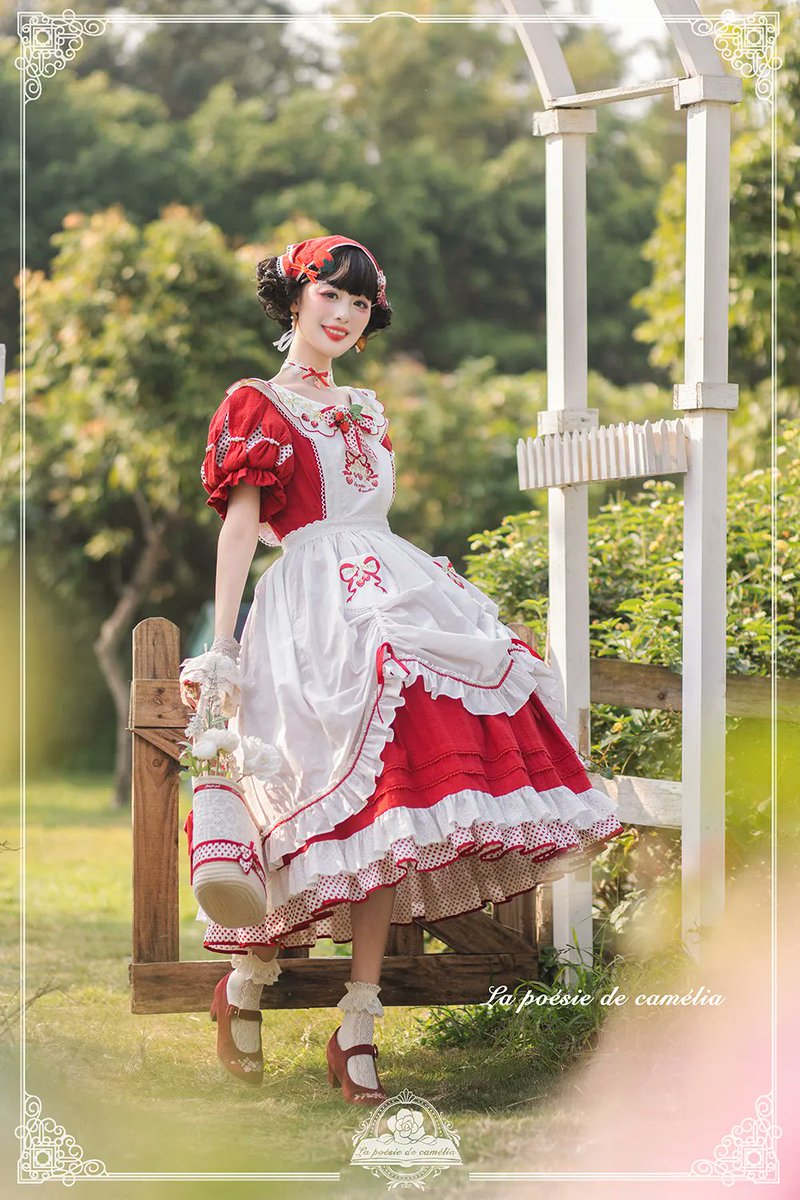 Wunderwelt-Fleur on Twitter: "在庫僅少！大好評取り寄せ中！ 🍓Strawberry Picnic パフスリーブOP 🍓 https://bit.ly ...