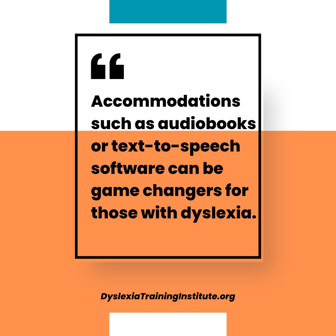 Dyslexia Training Institute on Twitter: "Accommodations such as ...