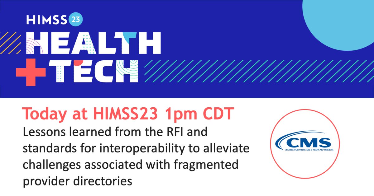 CMSGov on Twitter: "Today at #HIMSS23 1pm CDT, join members of the Office of Burden Reduction ...