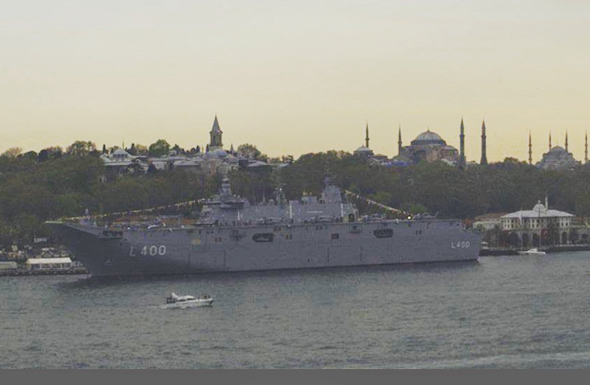 WarshipCam on Twitter: "Turkish Navy amphibious assault ship TCG Anadolu (L-400) in Istanbul ...
