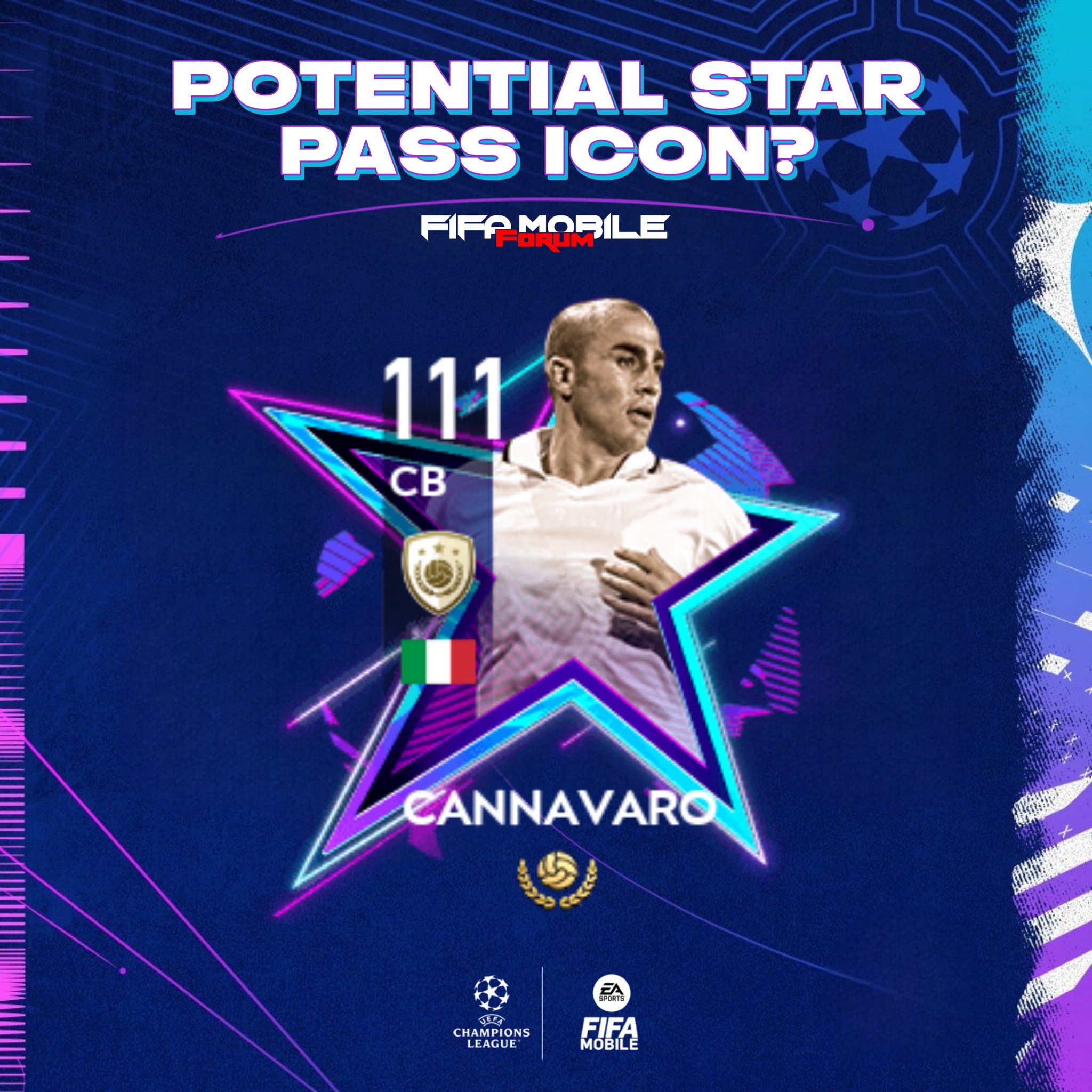 FIFA MOBILE FORUM on Twitter: "Potential STAR PASS ICON 🌟? Fabio Cannavaro is added to ...