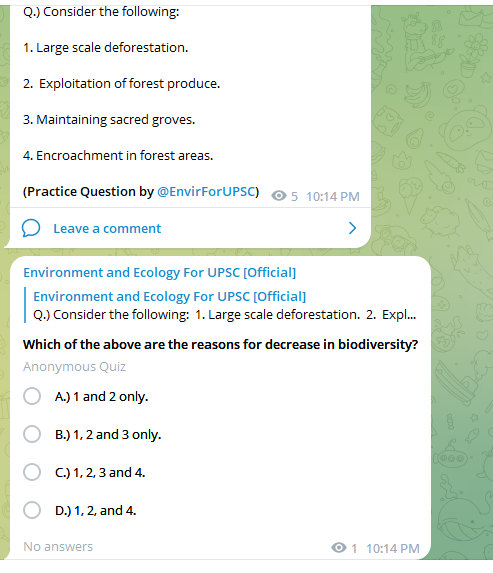 Ecology and Environment for UPSC 🇮🇳 on Twitter: "Practice Question:"