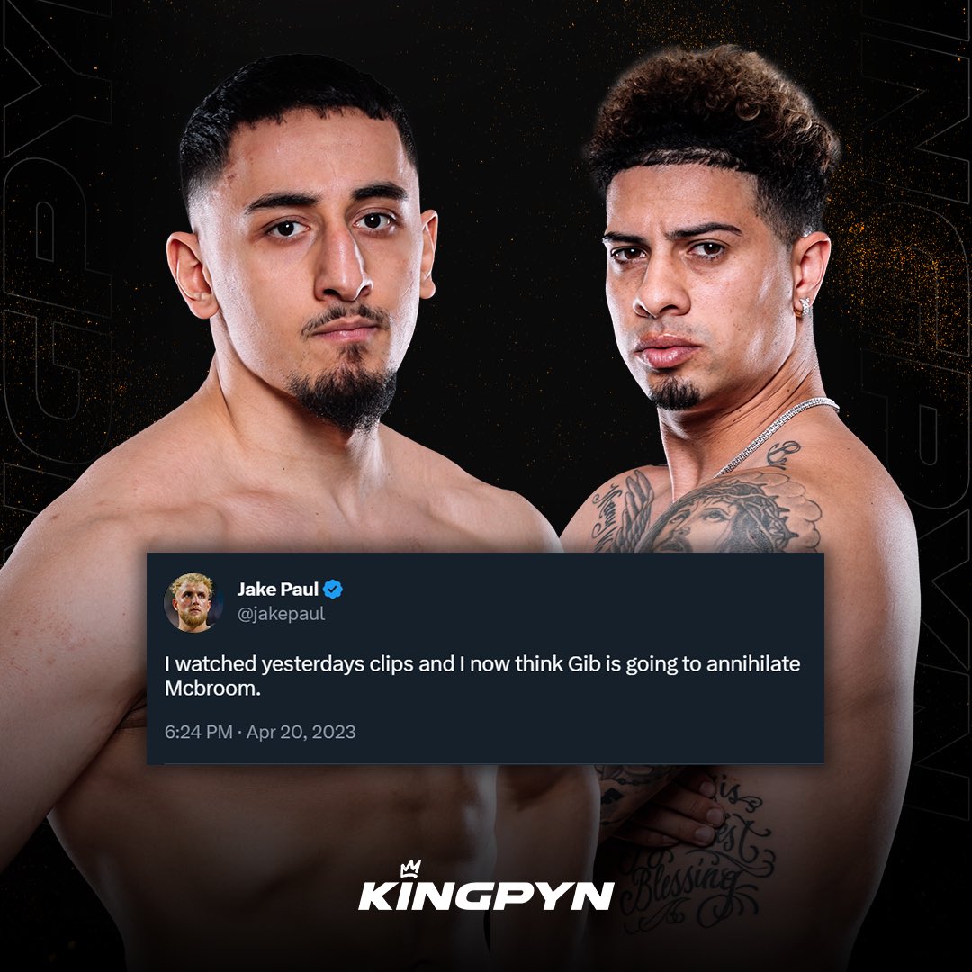 KINGPYN BOXING on Twitter: "Jake Paul does a full 180 on his Gib-McBroom prediction 👀 #KingpynQF ...